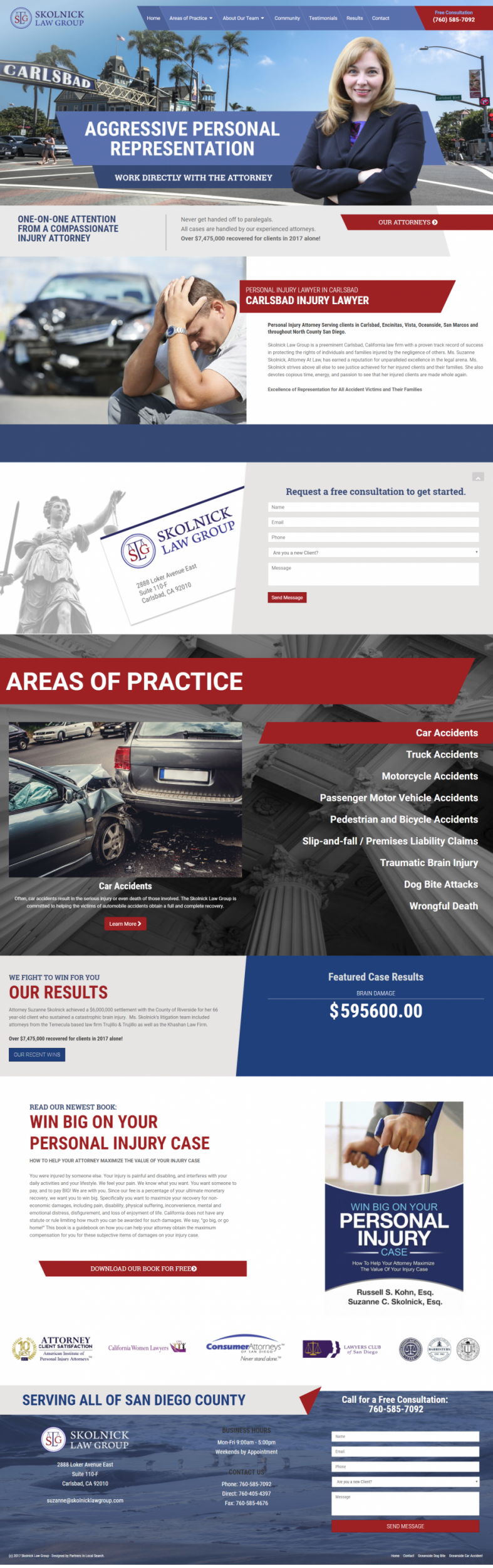 Carlsbad Laywer Website Design | Graphic Design Carlsbad CA